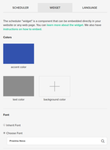 New customizations for the scheduling widget – Schedulista blog